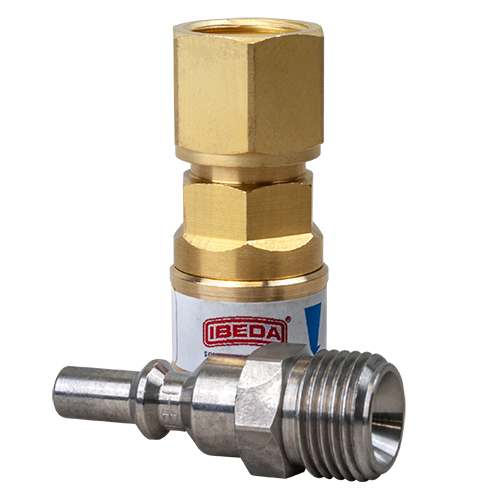 Quick Action Coupler Oxygen EN561 Regulator End 5/8 UNF FM With 5/8 UNF ...