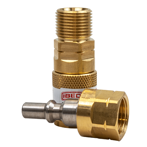 Quick Action Coupler Fuel Gas EN561 Torch End G3/8" M With G3/8" FM Pin ...