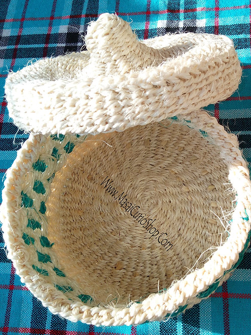 African Sisal Handwoven Jewelry Box | Masai Curio Shop