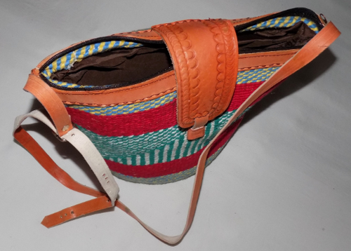African Kiondo Sisal-Knitting Thread Handmade Weaved Basket / Bag ...
