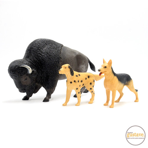 Marx Johnny West Flack pointer & Flick berger allemand + Bison Buffalo ...