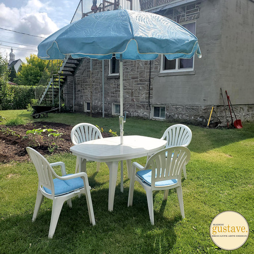 Ensemble de jardin blanc Chambolle X Grosfillex | Maison Gustave