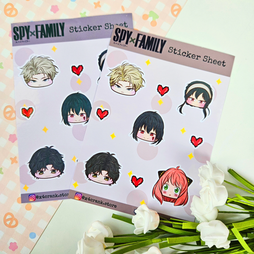 [SpyxFamily] Spy x Family Glossy Sticker Sheet | Crank Store