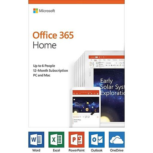 Microsoft Office 365 Home 1 Year Subscription English Up to 6 Users PC ...