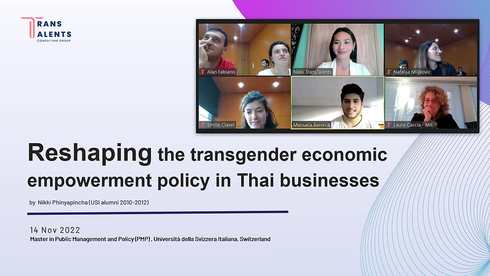 Reshaping the transgender economic empowerment policy in Thai businesses