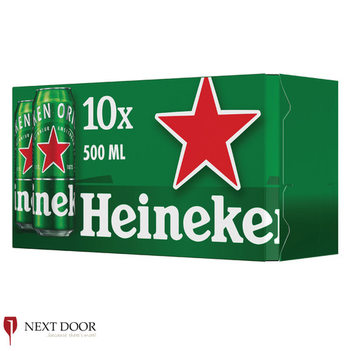 Heineken 10 X 500ml Can Pack | Next Door Group