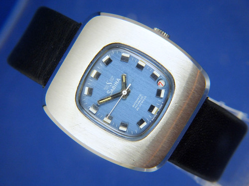 Sabina Automatic Watch NOS 25 jewel ETA 2772 , 5ATM Skin Diver 1970s ...