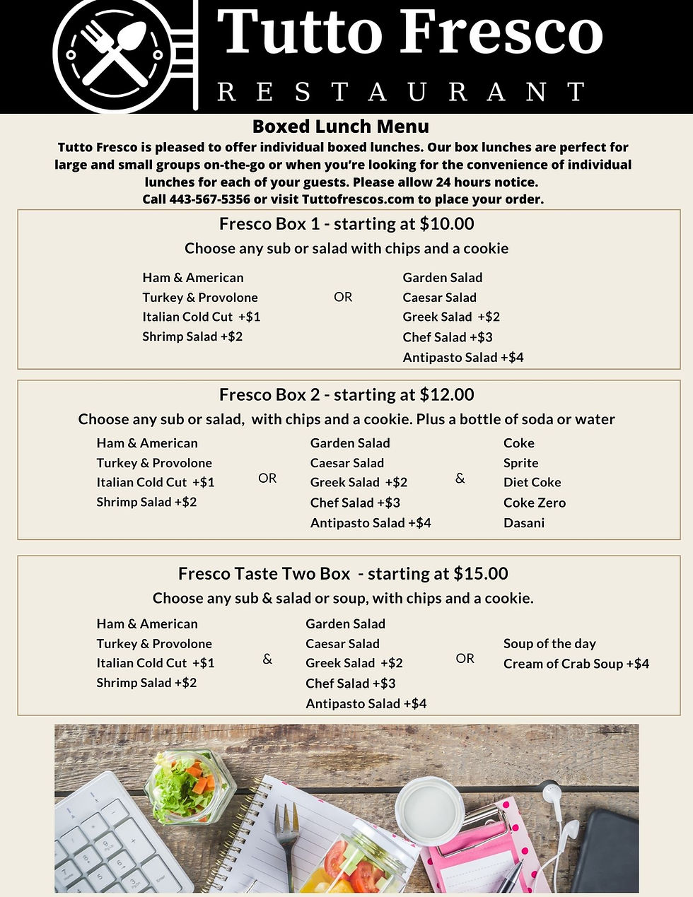 Catering Prices | Tutto Fresco