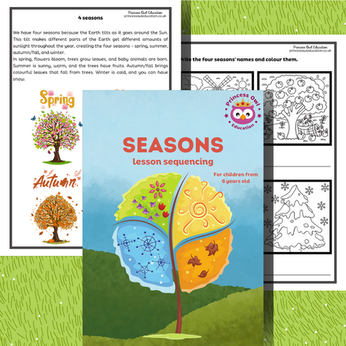 SEASONS - LESSON SEQUENCING - 20 PAGES | Princess Owl