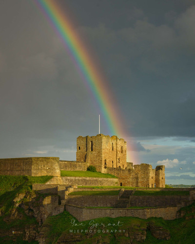 Rainbow Over Tynemouth castle and priory | MJE PHOTOGRAPHY