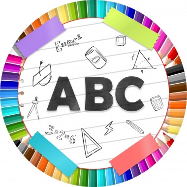 ABC School Round Backdrop | Cali Backdrop