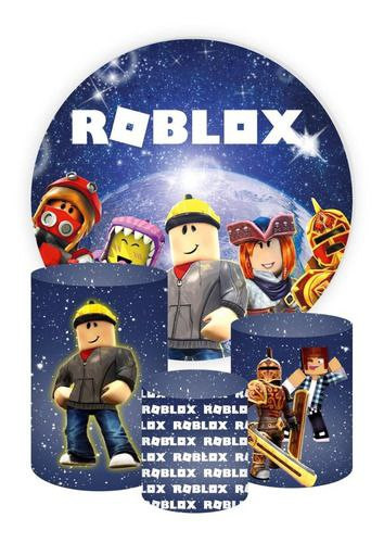 ROBLOX Themed Round Backdrop and Cylinders Kit | Cali Backdrop