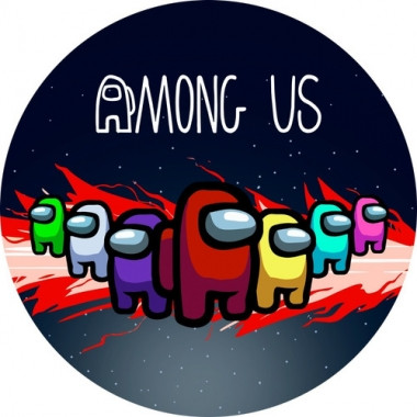 Among Us Round Backdrop | Cali Backdrop
