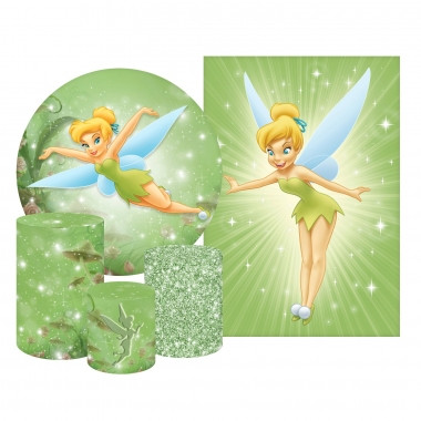 Tinker Bell Round + One Side Backdrop + Cylinders Kits | Cali Backdrop