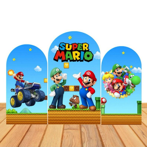 Super Mario Arch Backdrop (3Pcs) | Cali Backdrop