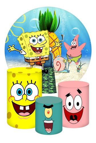 SpongeBob Themed Round Backdrop and Cylinder Cover Kit | Cali Backdrop