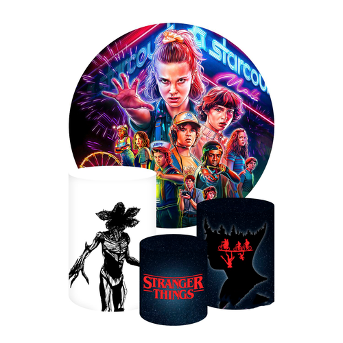 Stranger Things Round Backdrop and Cylinder Covers | Cali Backdrop