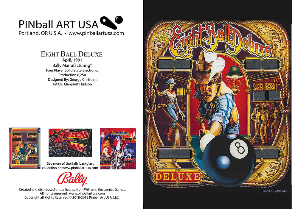 Eight Ball Deluxe Greeting Card | Pinball Art USA