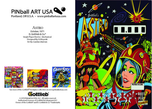 Astro Greeting Card | Pinball Art USA