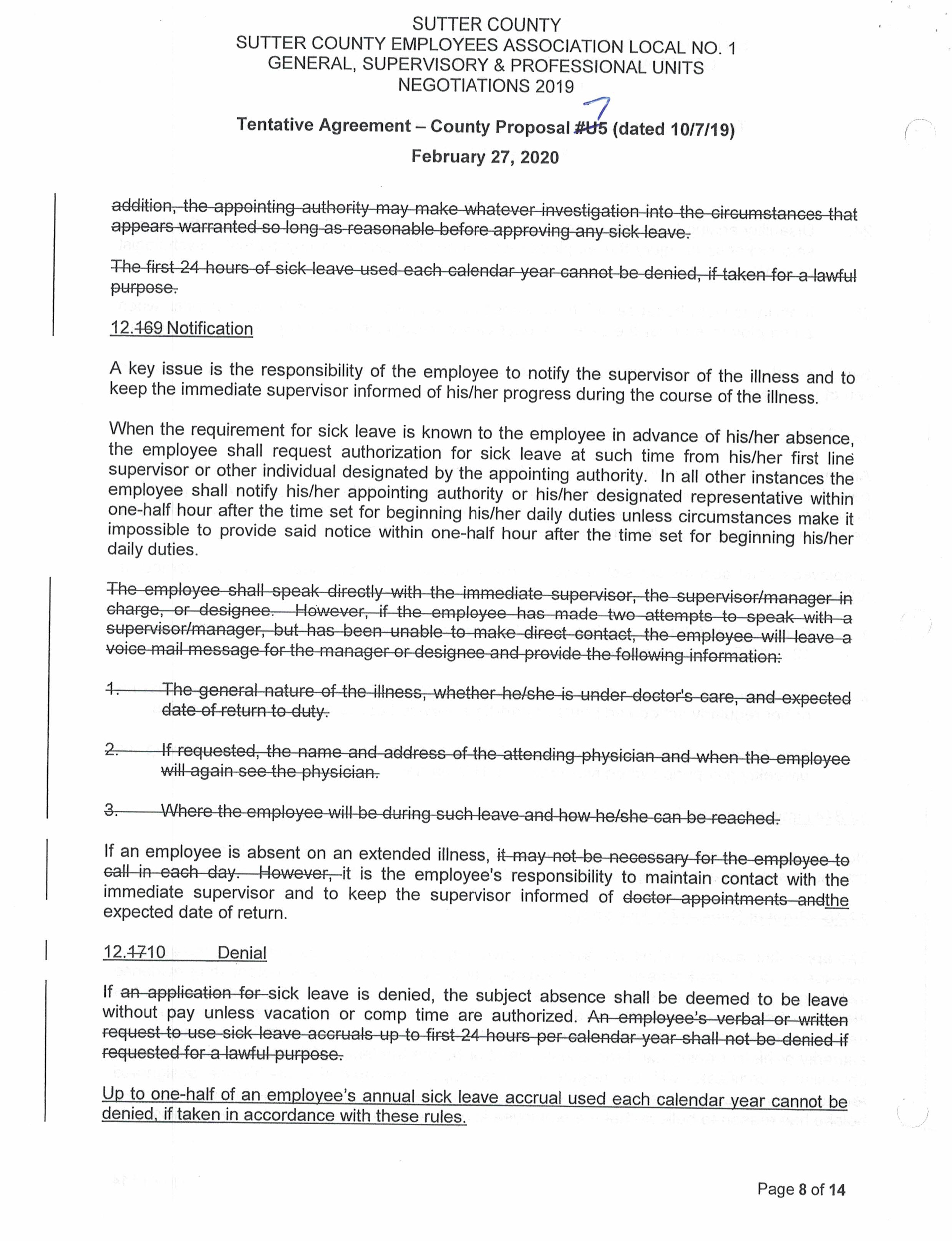 Full Tenative Agreement Information