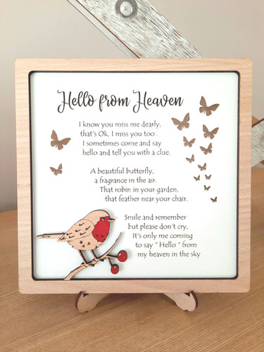 Robin memorial original poem plaque | PreciousCreations74