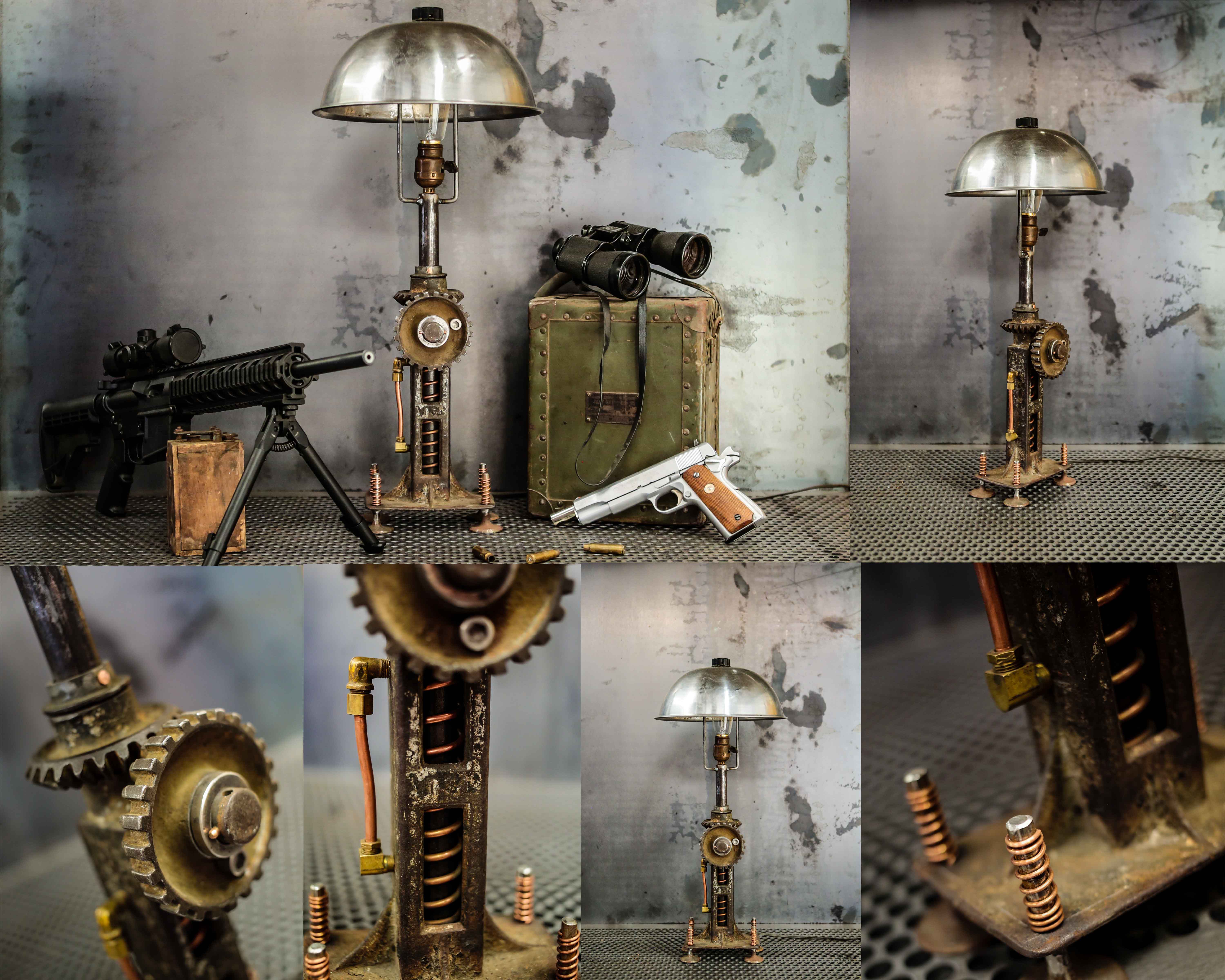 machine brothers| steampunk lighting| steampunk furniture| steampunk