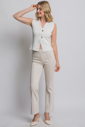 Gold Buttons Knit Vest | Magnolia