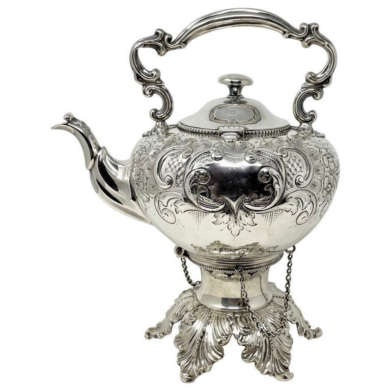antique-english-sheffield-silver-plate-footed-tea-pot-with-etching ...