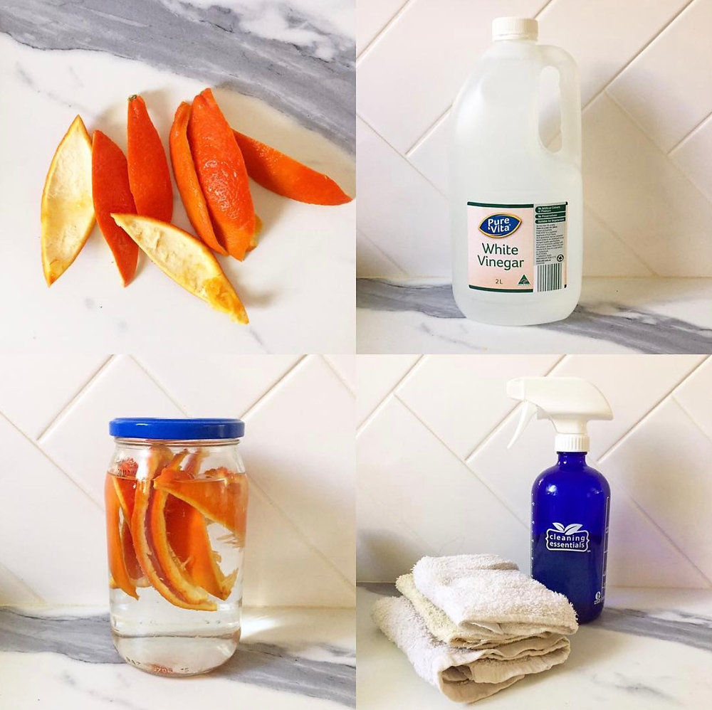 Zero waste cleaning - orange peel cleaner
