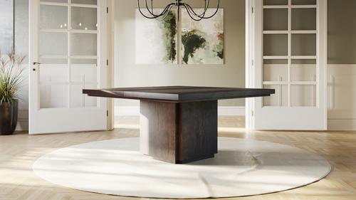 The Scholar | Modern Square Pedestal Dining Table | Richard & Sons