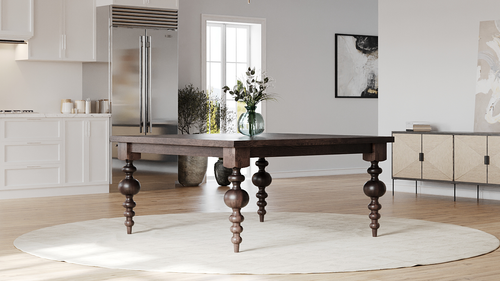 The Arcadia | Turned Leg Oak Dining Table (Square) | Richard & Sons ...