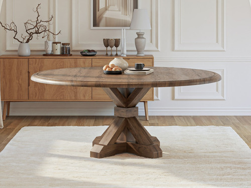 The Viking | Round Oak Pedestal Table | Richard & Sons