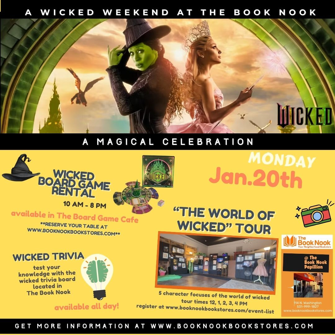MONDAY JAN. 20th World of Wicked with The Book Nook! | Book Nook Bookstore