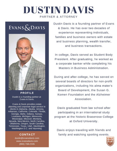 Dustin Davis Bio | Evans & Davis