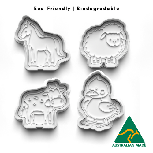 Farm Animals Natural Dough Cutter Set | Naturally Wood