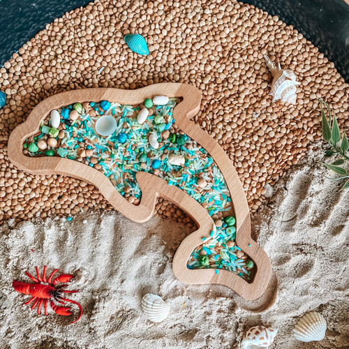 Dolphin sensory tray | Naturally Wood