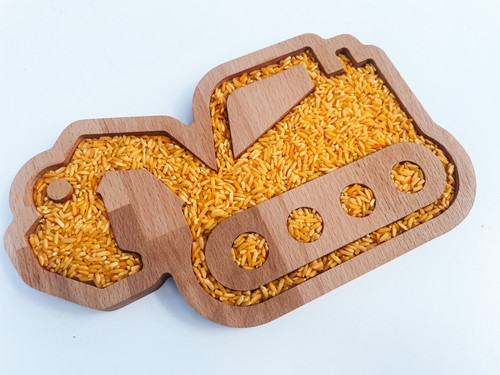 Digger sensory tray | Naturally Wood
