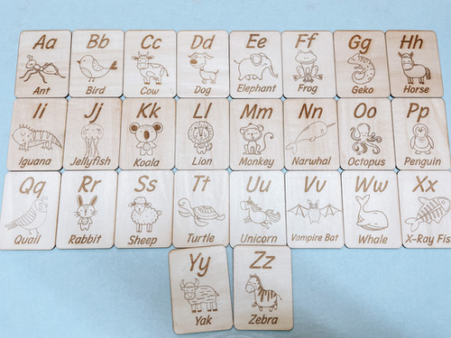 Alphabet Flash Cards | Naturally Wood