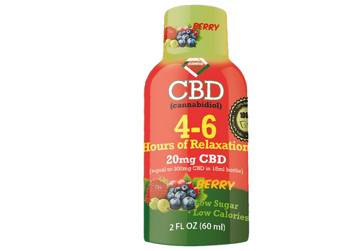 CBD Relaxation Diamond Shot 20mg (60ml) - Berry | Daddyscbd