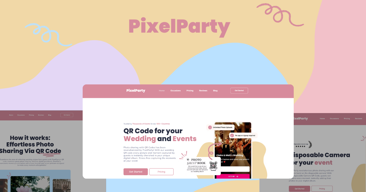 Photo Sharing For Events Packages | PixelParty
