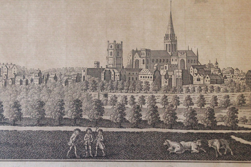 Antique 18th century engraving. Wall art. Original art.