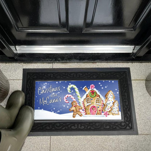 Personalised Gingerbread Man Doormat INSERT ONLY | Cherished Gift Co