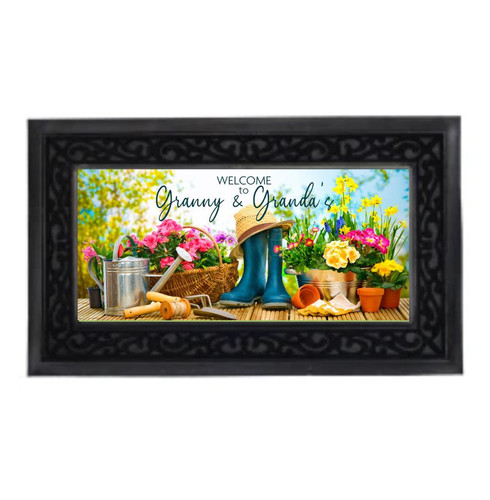Garden Scene Blue Wellies INSERT ONLY | Cherished Gift Co