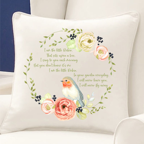 Memorial Robin Cushion | Cherished Gift Co