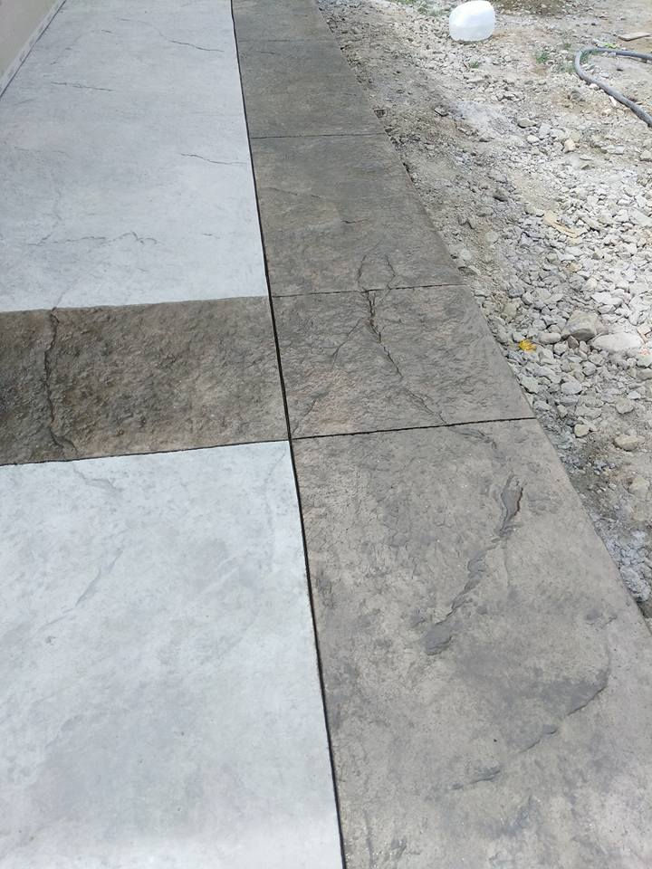 Custom scored concrete patios & flooring