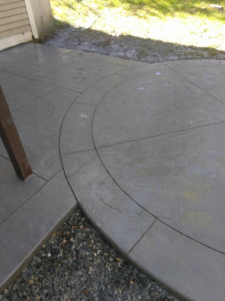 Custom scored concrete patios & flooring
