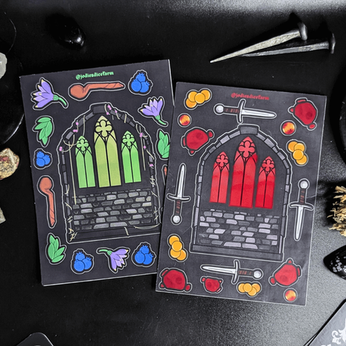 Dungeon Rooms Sticker Sheets | Roll Gothica