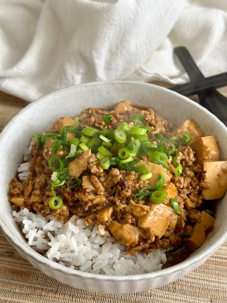 Mince Pork & Tofu on rice