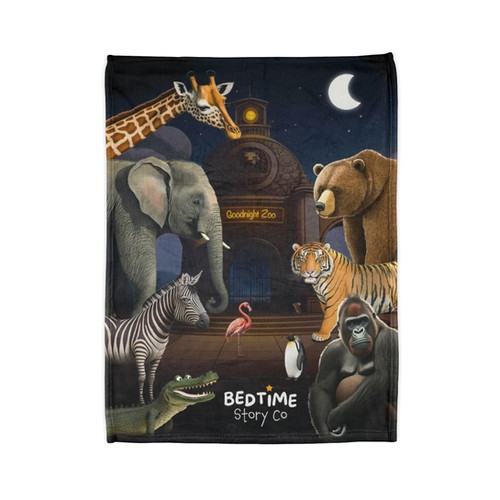 Goodnight Zoo Soft Snuggle Blanket | Bedtime Story Co