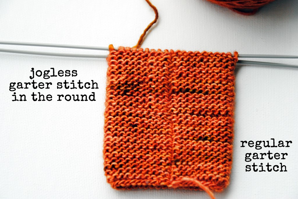 How to Knit Jogless Garter Stitch in the Round [Tutorial]